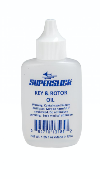 Superslick Key & Rotor Oil, 1.25 oz bottle – Bob Reeves Brass
